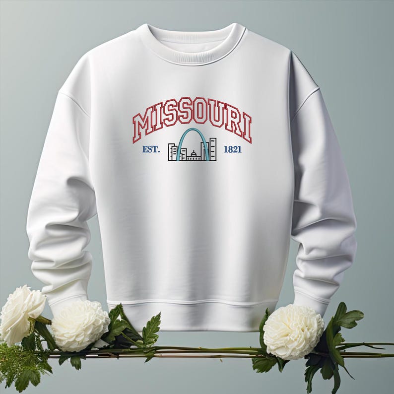 Missouri Skyline Outline, St. Louis Machine Embroidery Instant File ...