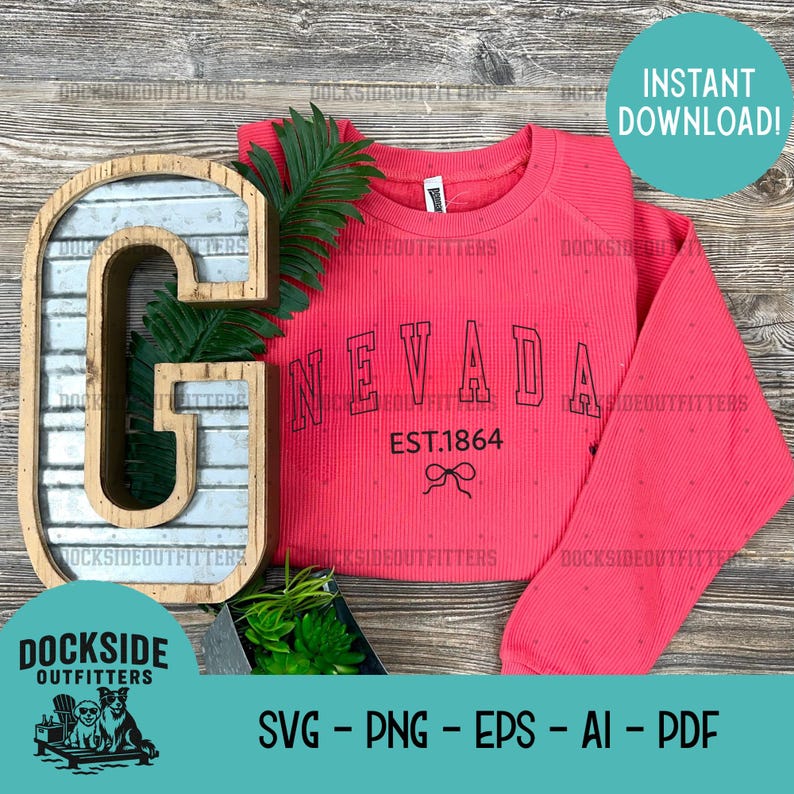 Nevada Ribbon SVG, PNG, EPS, Ai Pdf, Digital Download, Nevada Outline ...
