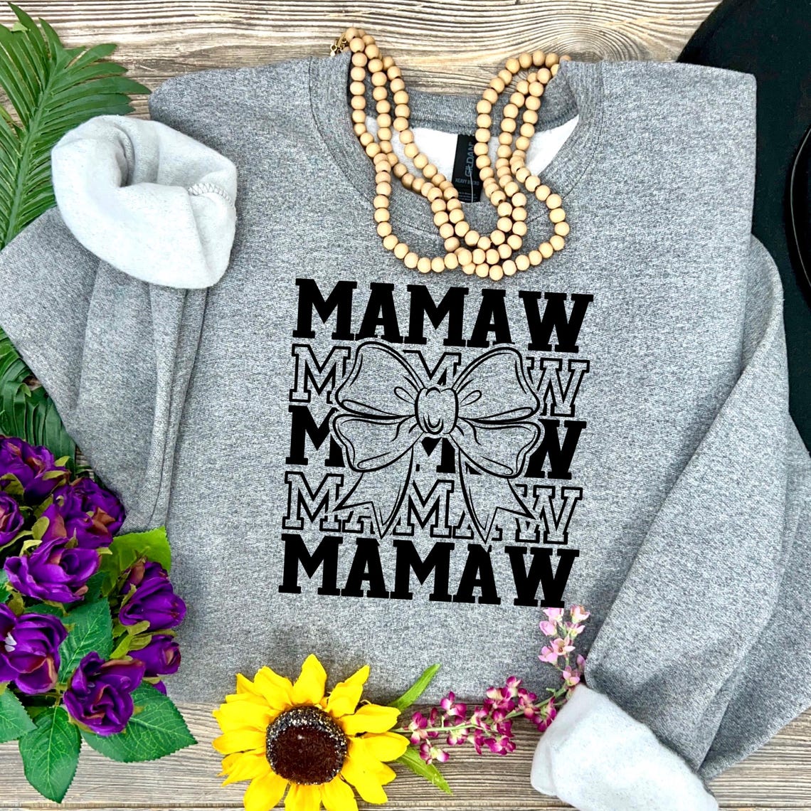 Mamaw Bow Stacked Text PNG SVG, Instant Digital Design for Cricut ...