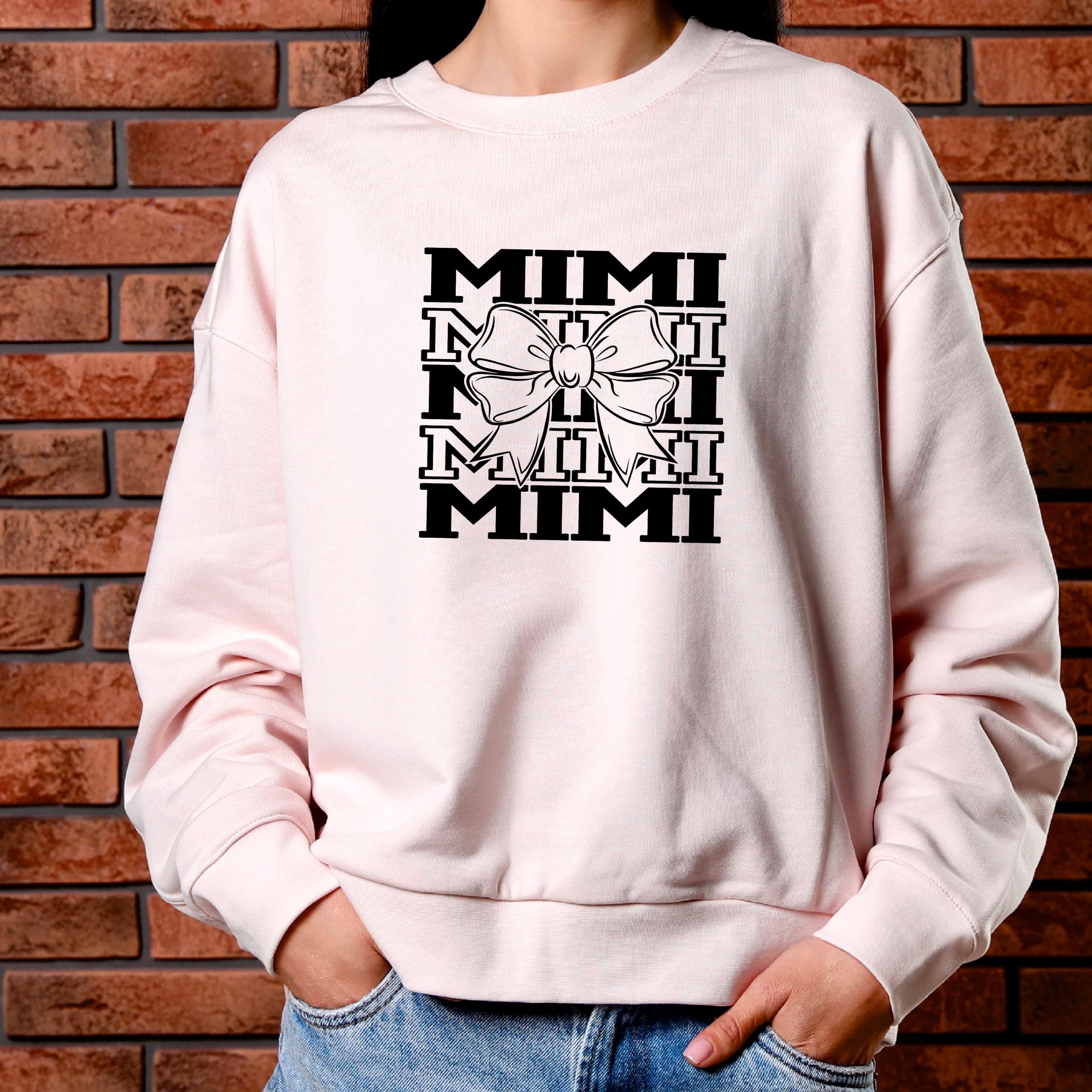 Mimi Bow SVG PNG, Stacked Text Instant Digital Design, Sublimation DTF ...