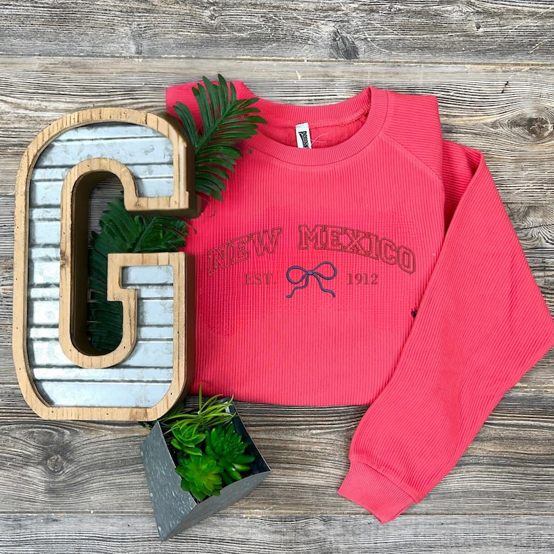 New Mexico Embroidery Design, Collegiate Outline Bow Pattern, Digital ...