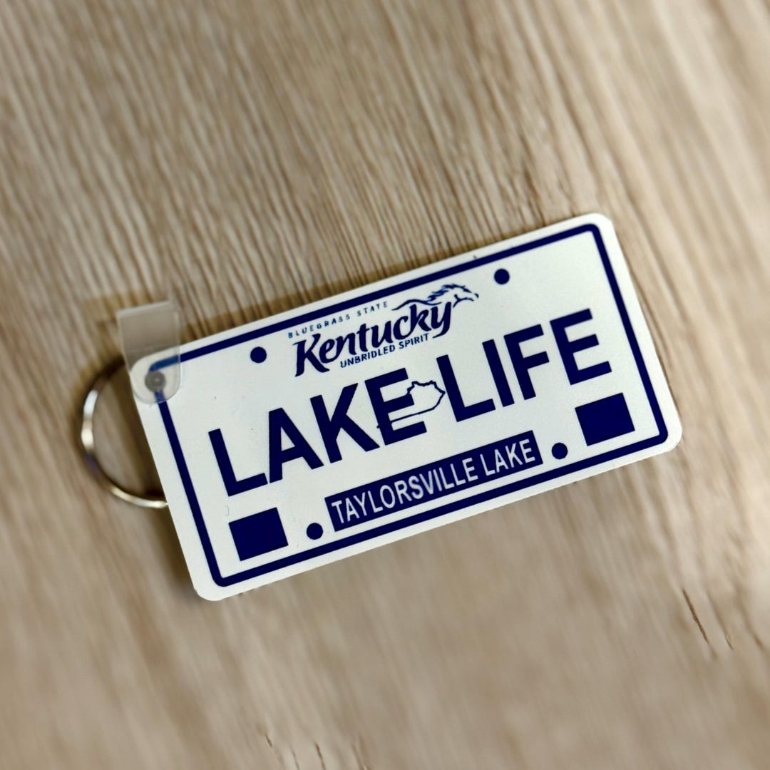 Custom Lake Life KY License Plate Keychain - Etsy