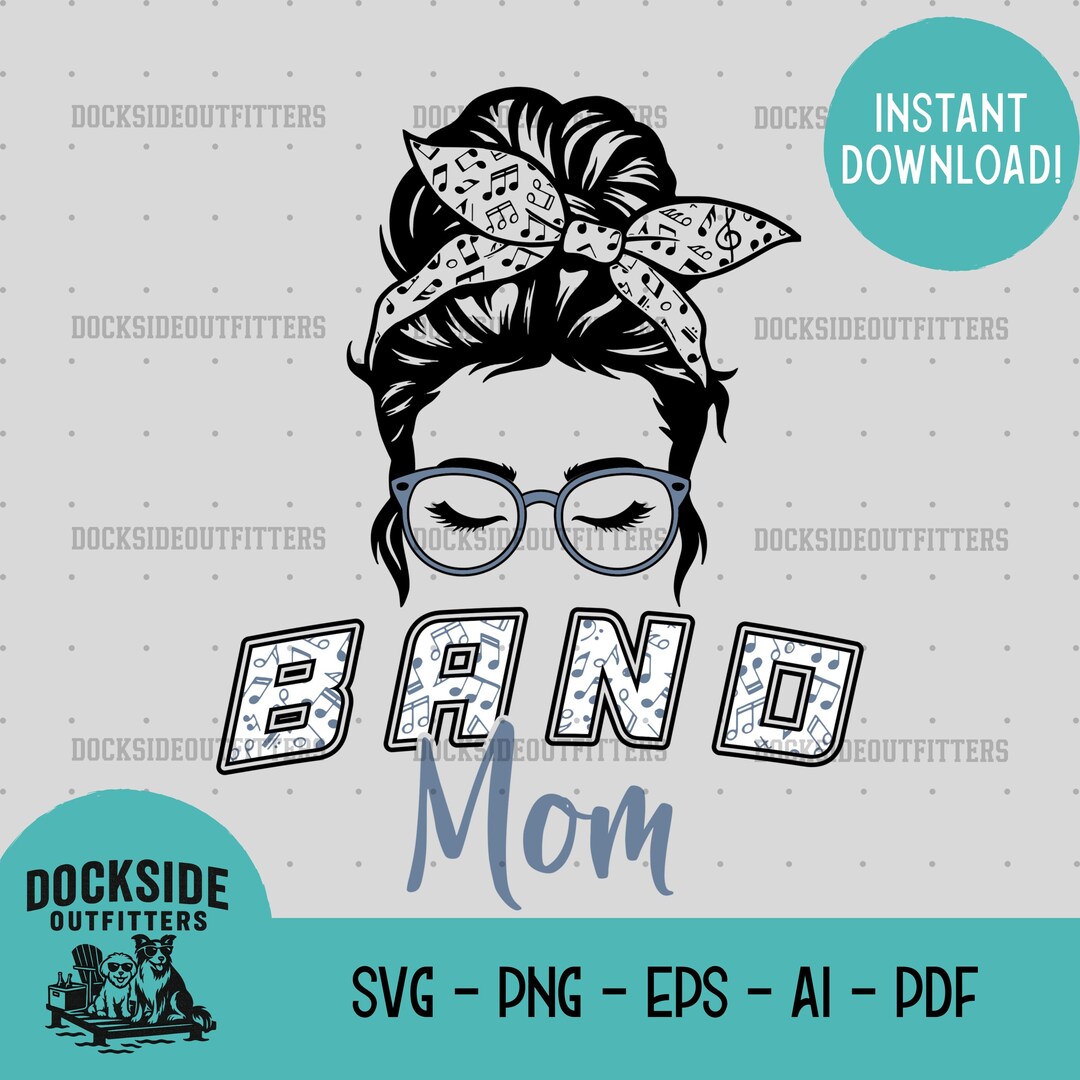 Sport Mom Band SVG, Sports Mom PNG, Cheer Mom SVG, Football Mom Digital ...