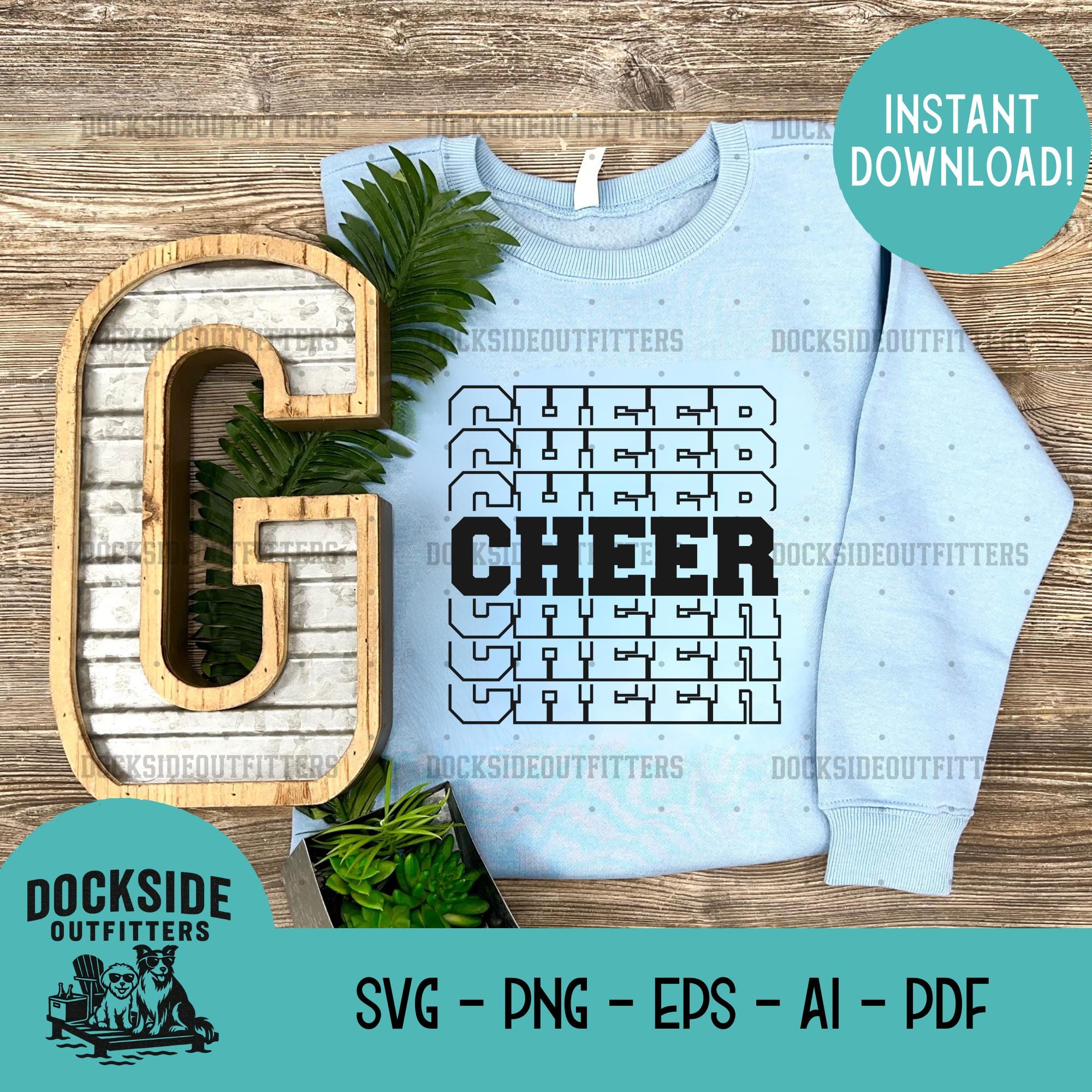 Collegiate Outline SVG, Stacked Sports Letters PNG, Cheer Team School ...