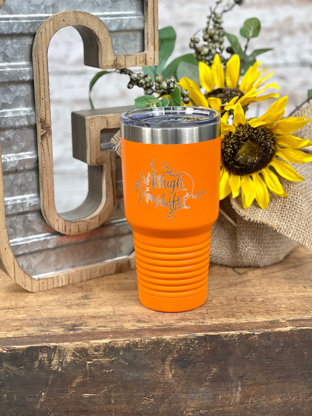 Rough Life Lake Map 30oz Laser Engraved Insulated Tumbler - Etsy