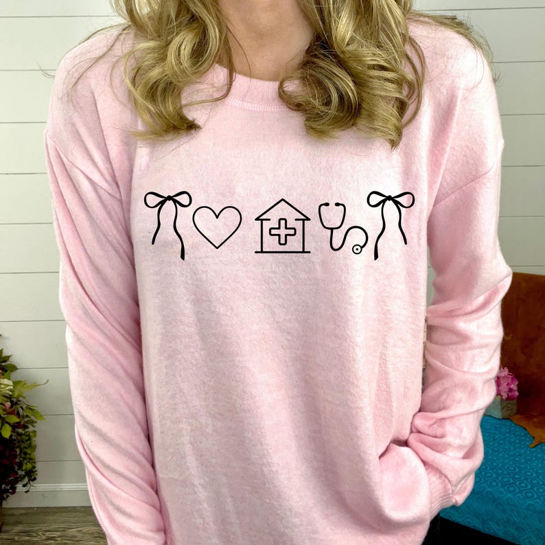 Home Health Bow SVG PNG Medical Nurse Ribbon Clipart for Sublimation ...