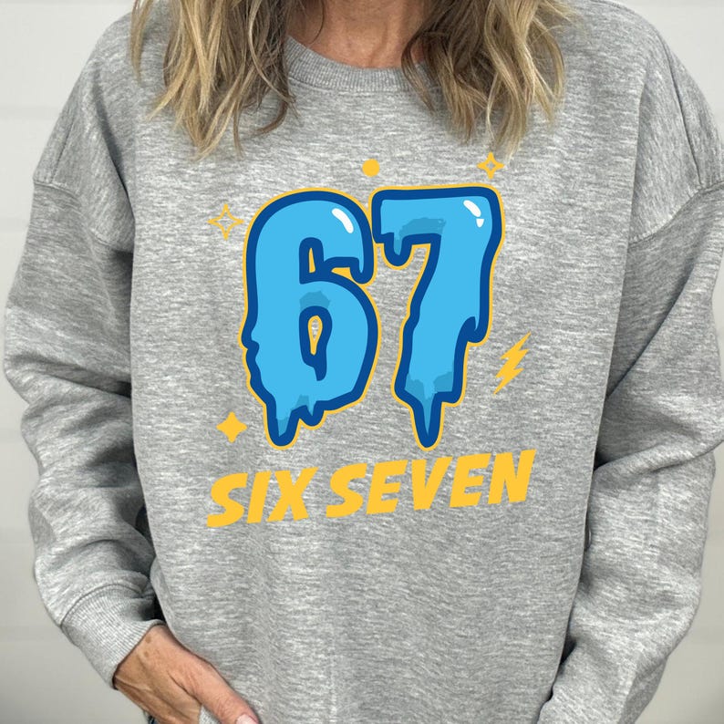 Six Seven 6 7 Electric SVG PNG, Lightning Bolt Digital Design, Bold ...