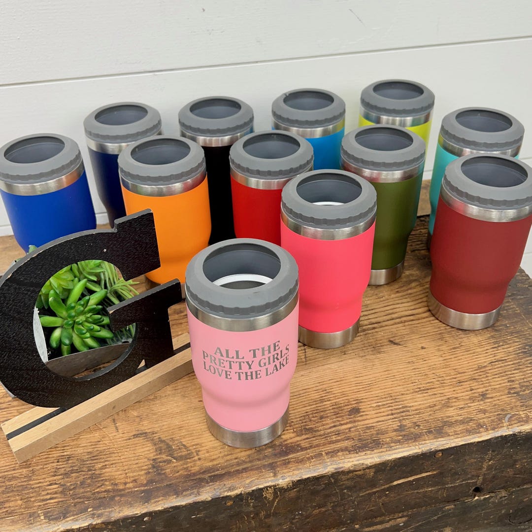 All the Pretty Girls Love the Lake, Laser Engraved Insulated Can Cooler ...