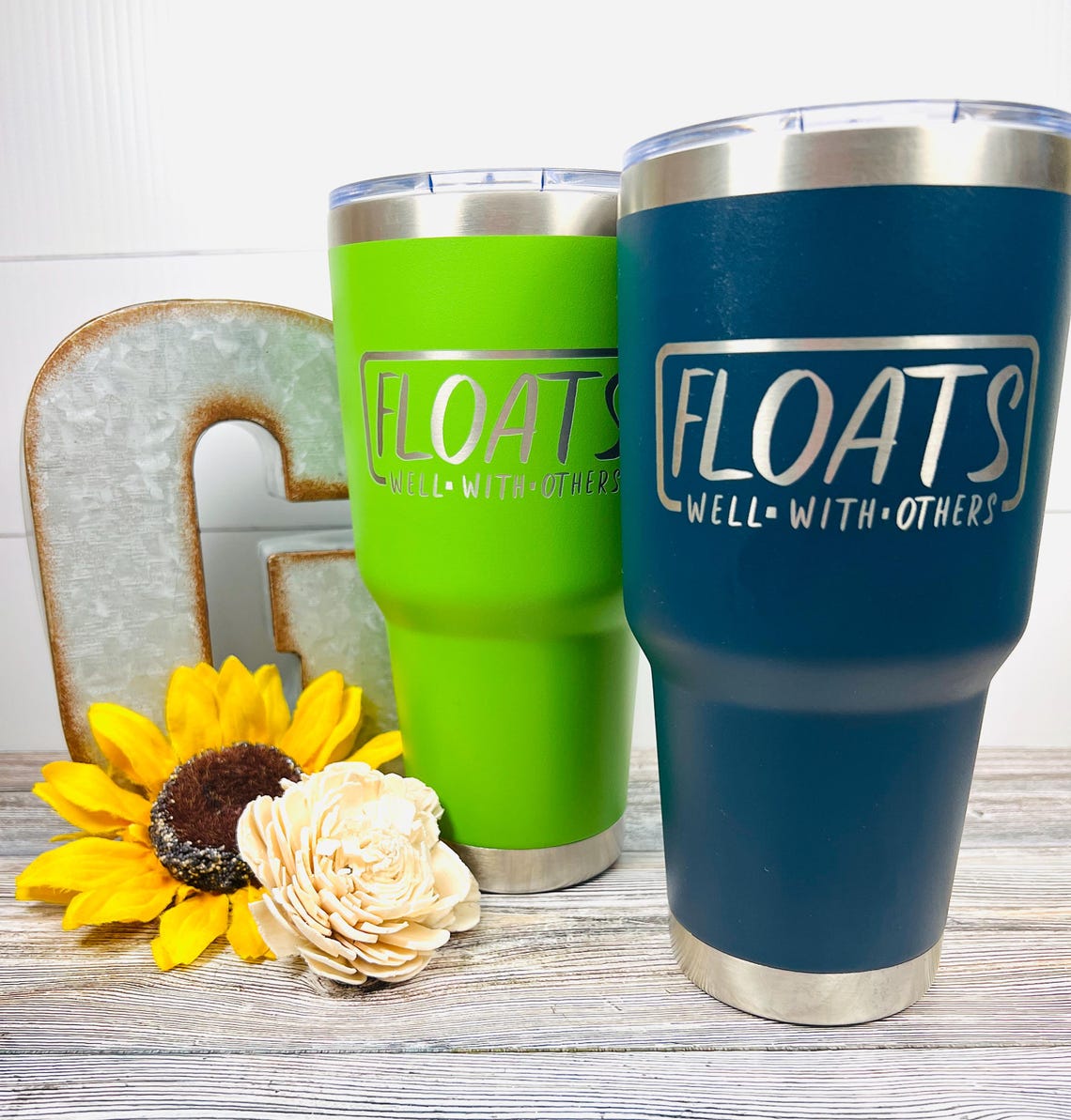 Floats Well With Others Laser Engraved 30 Oz Tumbler - Etsy