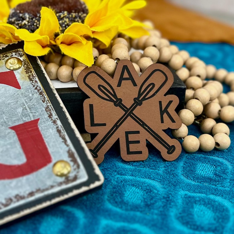 Laser Engraved Leather Hat Patch, Lake Design, DIY Press On - Etsy