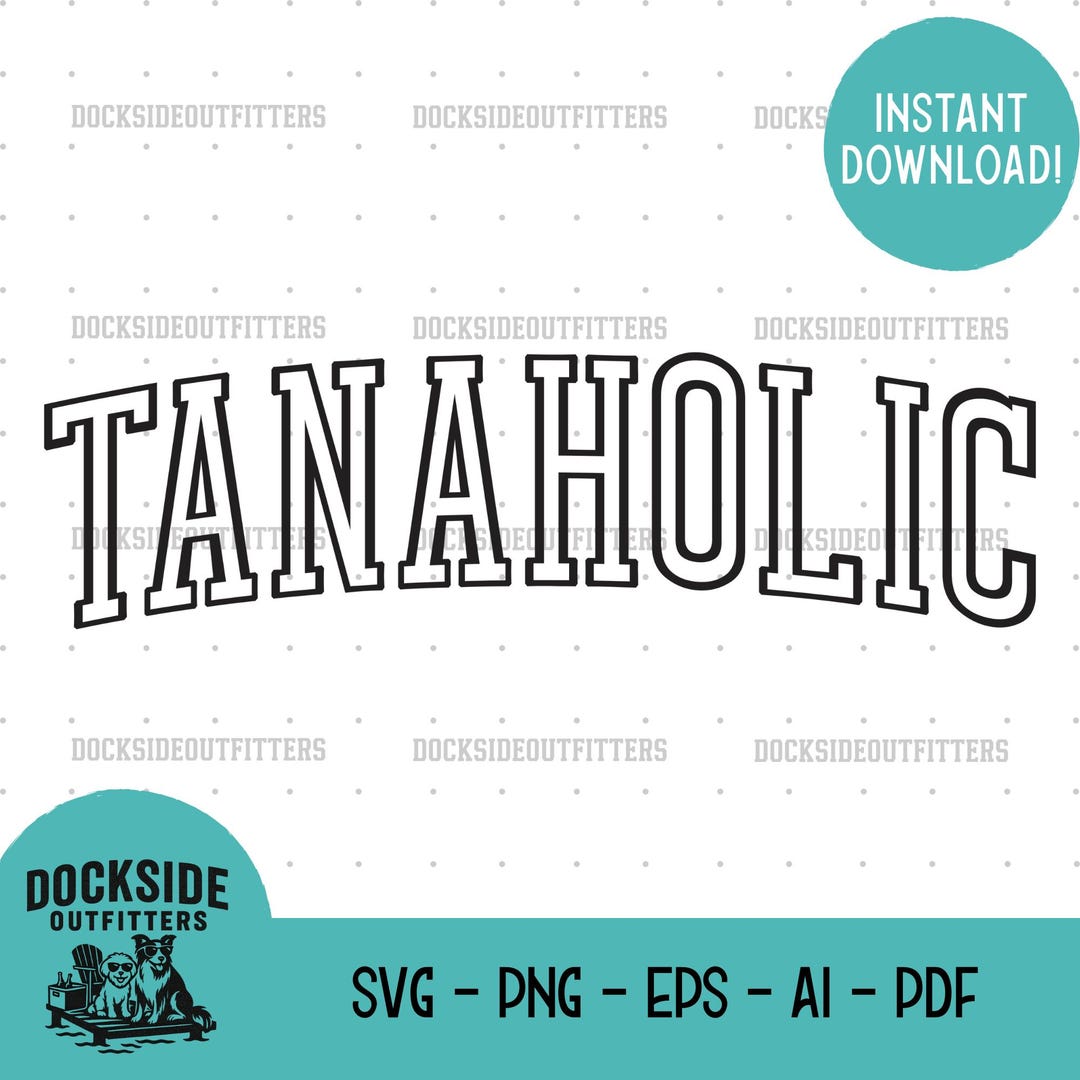 Tanaholic SVG PNG, Summer Beach Tanning Design (digital Download) - Etsy