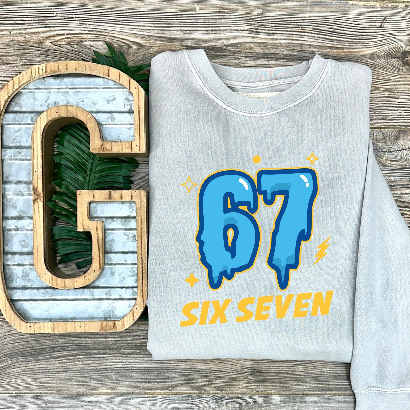 Six Seven 6 7 Electric SVG PNG, Lightning Bolt Digital Design, Bold ...