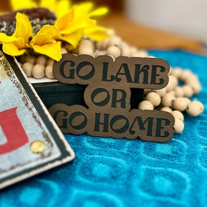 Laser Engraved Leather Hat Patch, Lake Design, DIY Press On - Etsy
