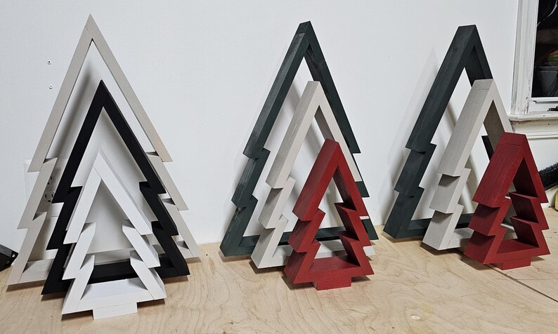 Wooden Stacking Christmas Trees, Nesting Christmas Trees, Wooden - Etsy