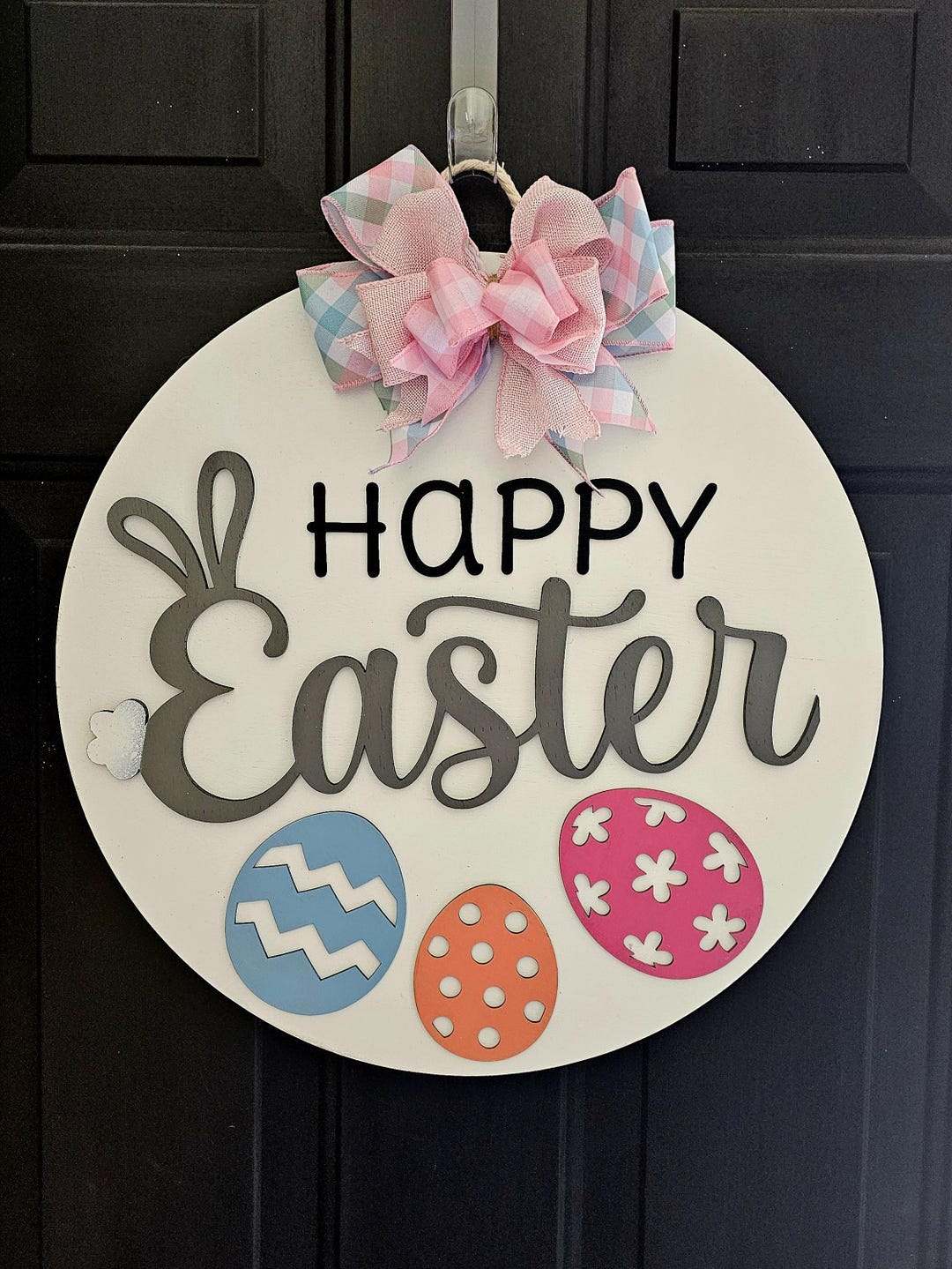 Easter Door Hanger | Happy Easter Front Door Decor | Easter Front Door ...