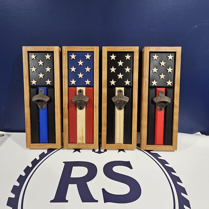 Bottle Opener Wood Flag - Etsy