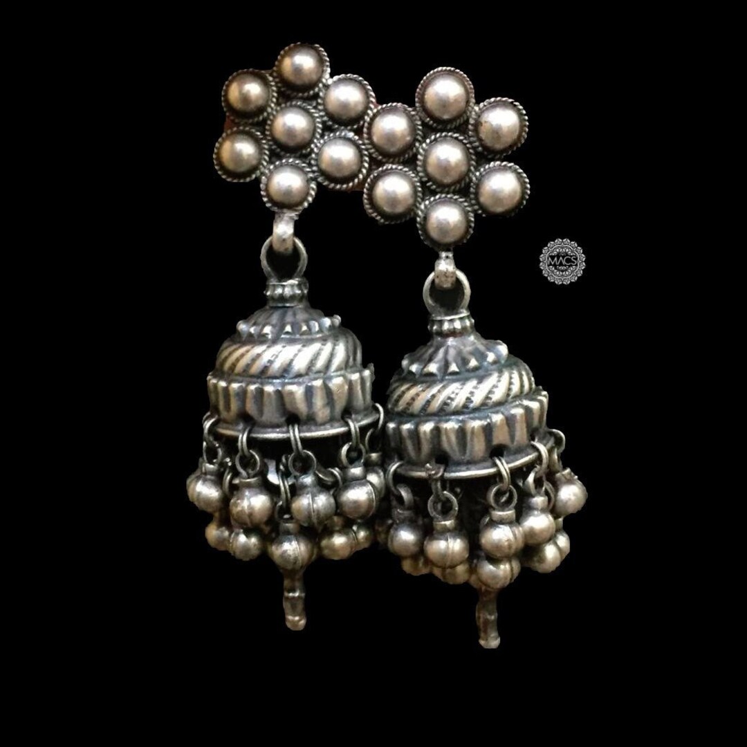 Vintage Earrings, Jhumka Layered Earrings, Bollywood Jewelry India ...