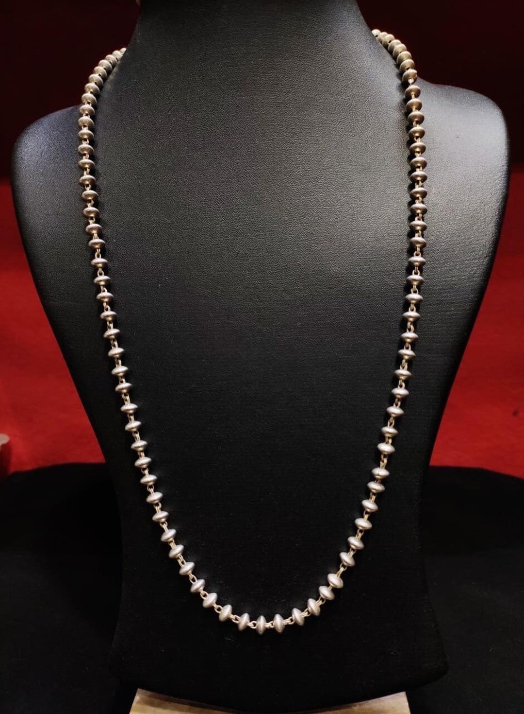 925 Sterling Silver Long Necklace Unique Oxidized Jewellery India ...