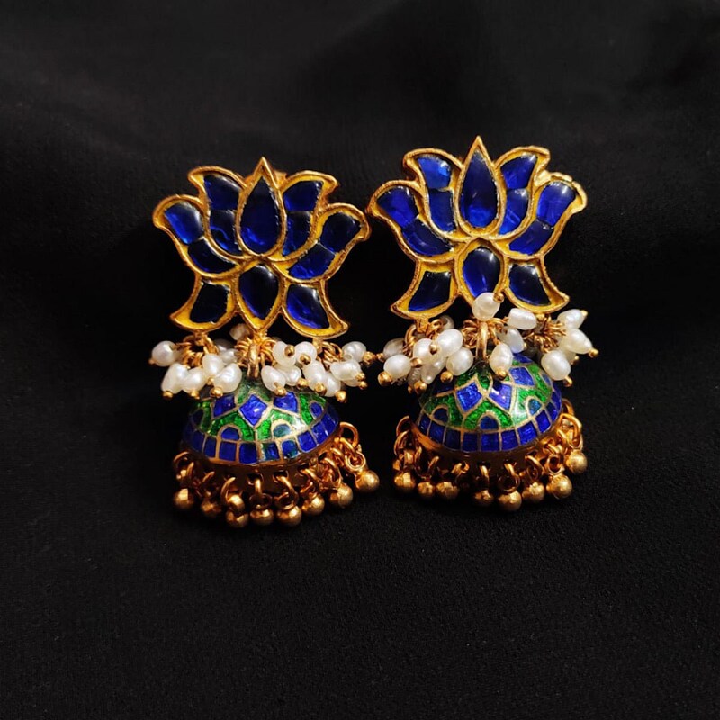 Silver Jhumkas - Etsy