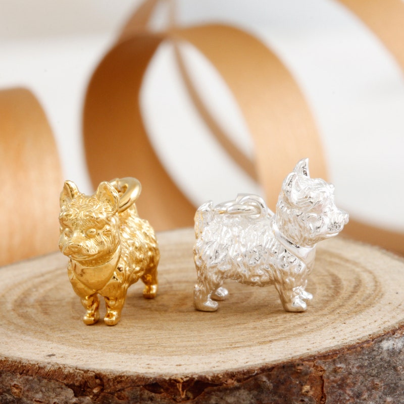 Westie Gold Charm - Etsy