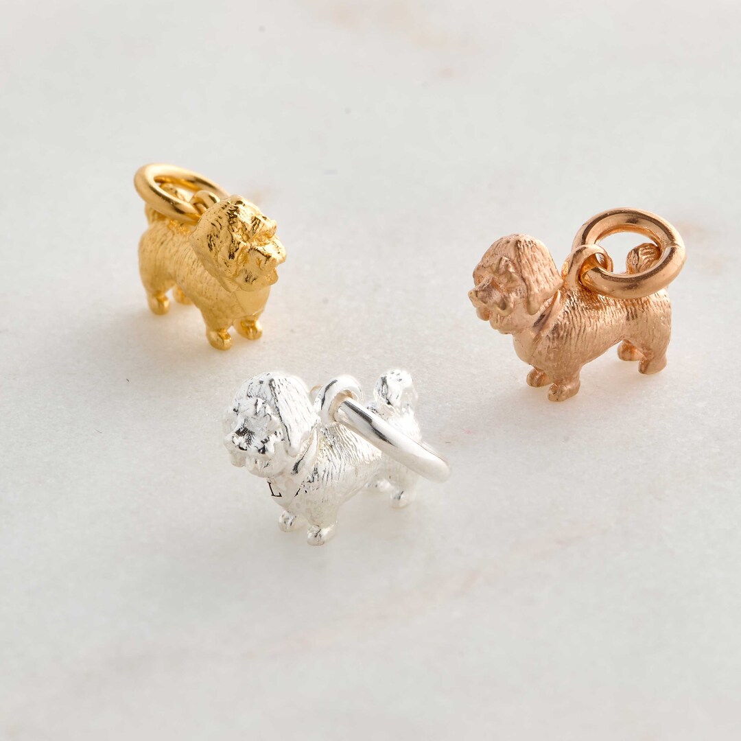 Personalised Shih Tzu Silver Charm Shih Tzu Dog Pendant Silve Dog Charm ...