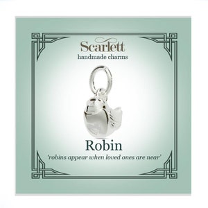 Robin Redbreast Solid Gold Charm - Robin Gold Pendant - Robin Gold ...