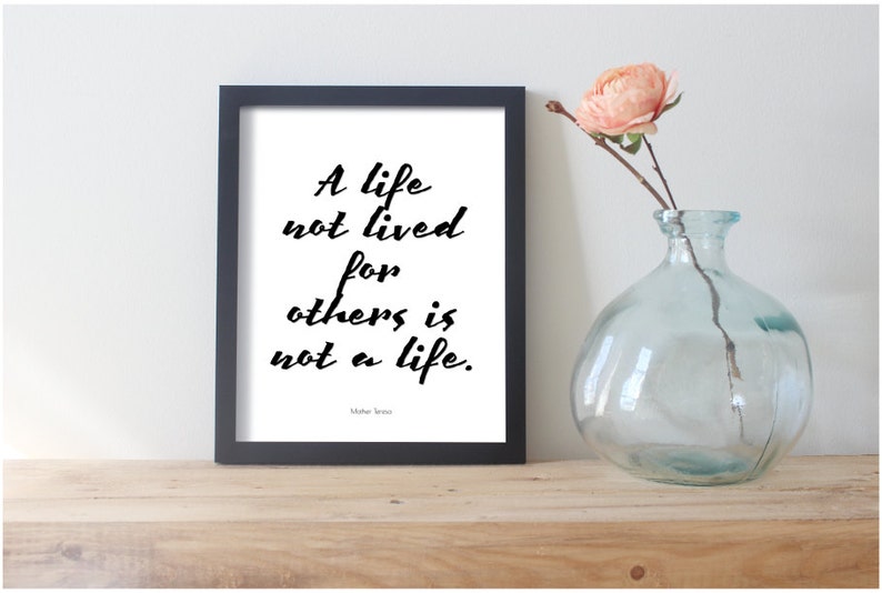 A Life Not Lived for Others Is Purpose Quotes Inspiration - Etsy