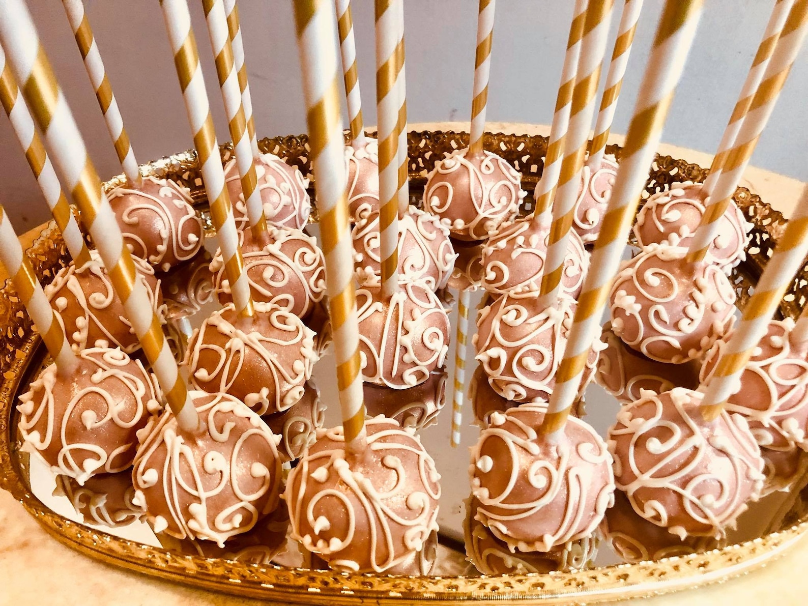 Rose Gold Cake Pops - Etsy