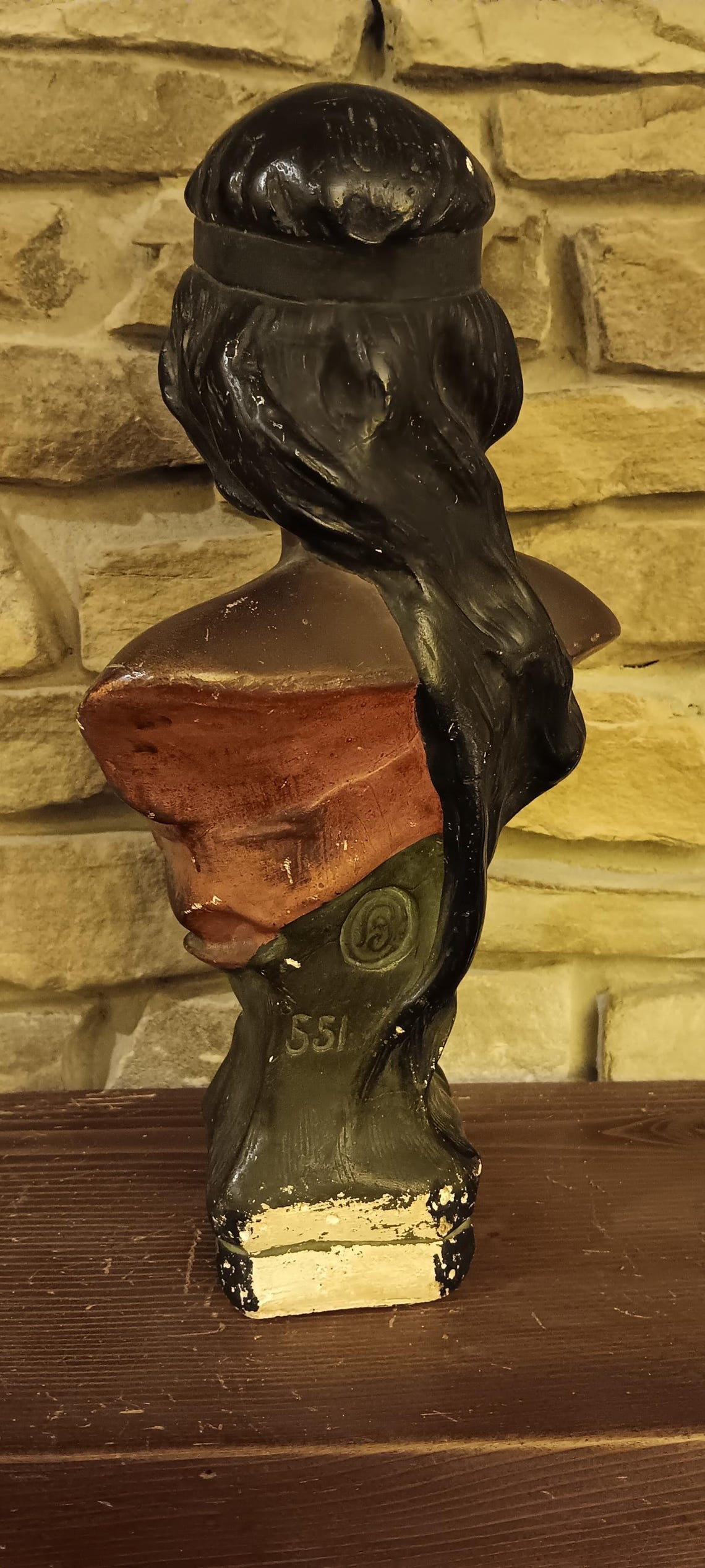 Rare "atala" Antique Bust, Art Nouveau Chalkware Titled, Signed, 551 - Etsy