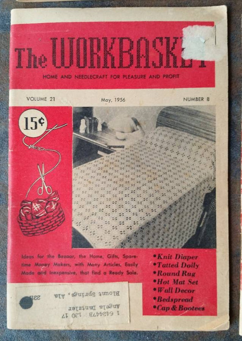 8 Needlecraft Magazines Vintage 1950s Workbasket Plus Bonus Advertising ...