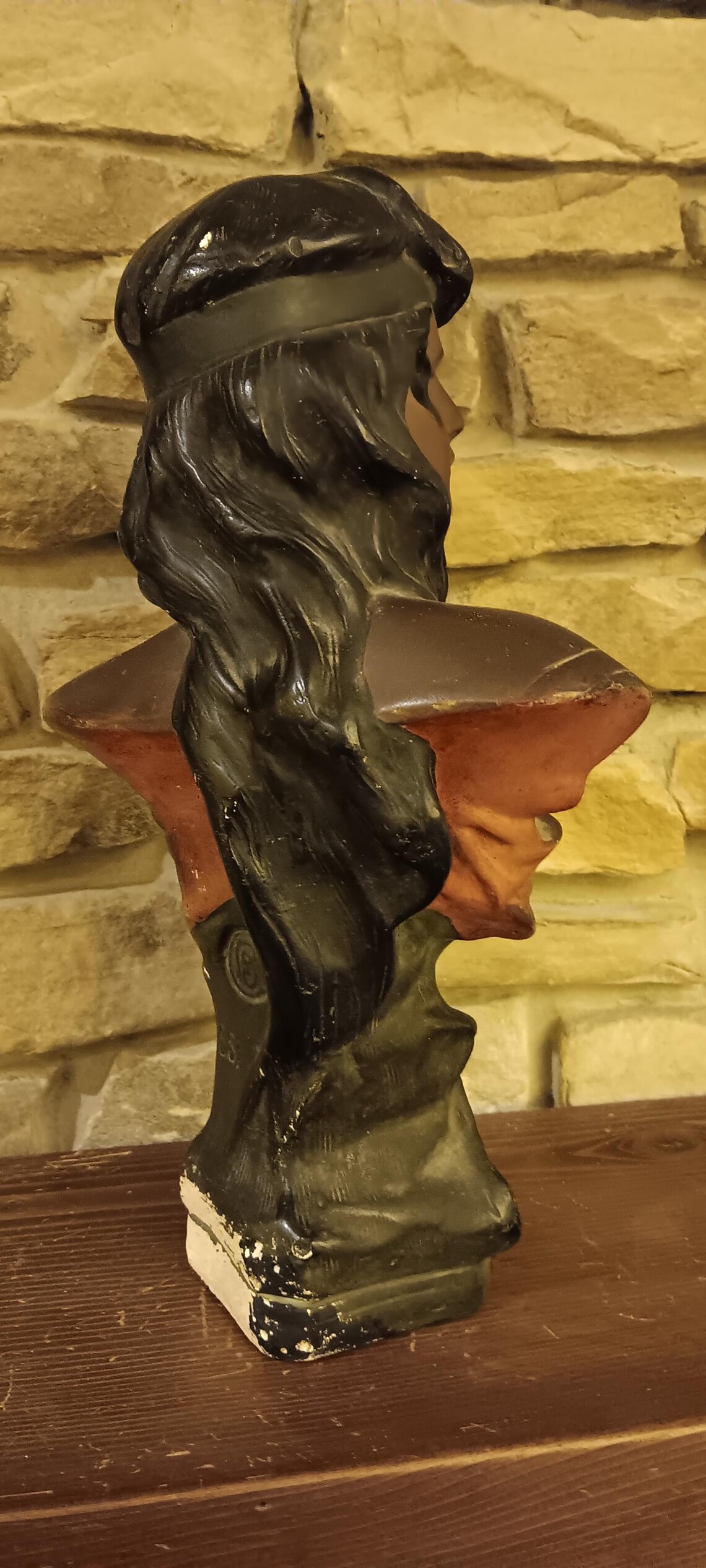 Rare "atala" Antique Bust, Art Nouveau Chalkware Titled, Signed, 551 - Etsy