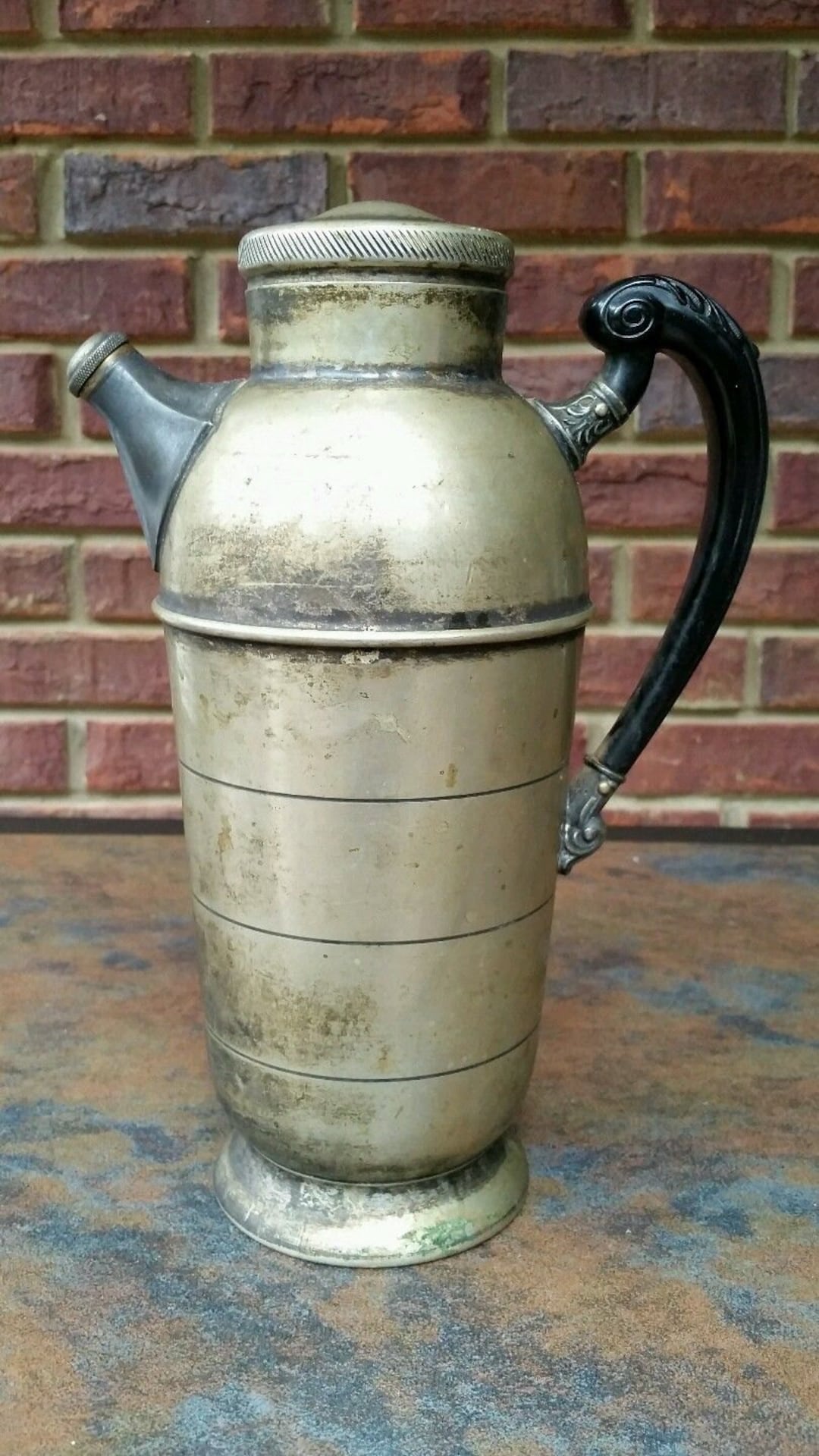 1920s Cocktail Shaker SILVERCRAFT Silverplate Finish Art Deco, Nouveau ...