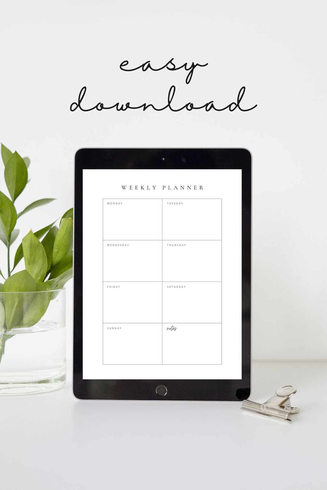 Simple Printable Daily & Weekly Planner | Minimalist, Printable ...