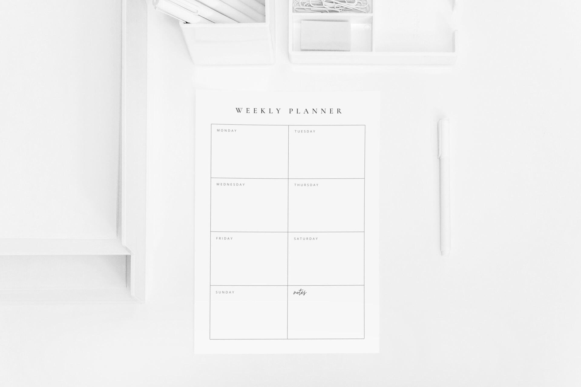Simple Printable Daily & Weekly Planner | Minimalist, Printable ...