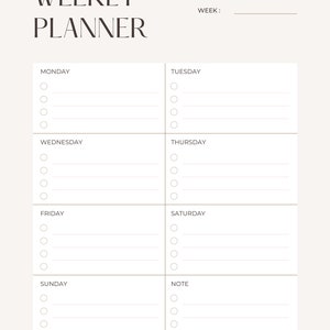 Printable Daily Planner | Simple, Printable, Digital Planner, Daily ...