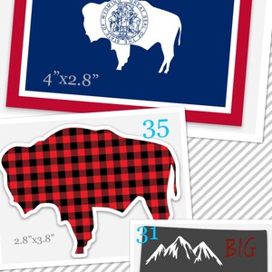Montana & Wyoming Decal Stickers, One of a Kind, Unique State Decals ...