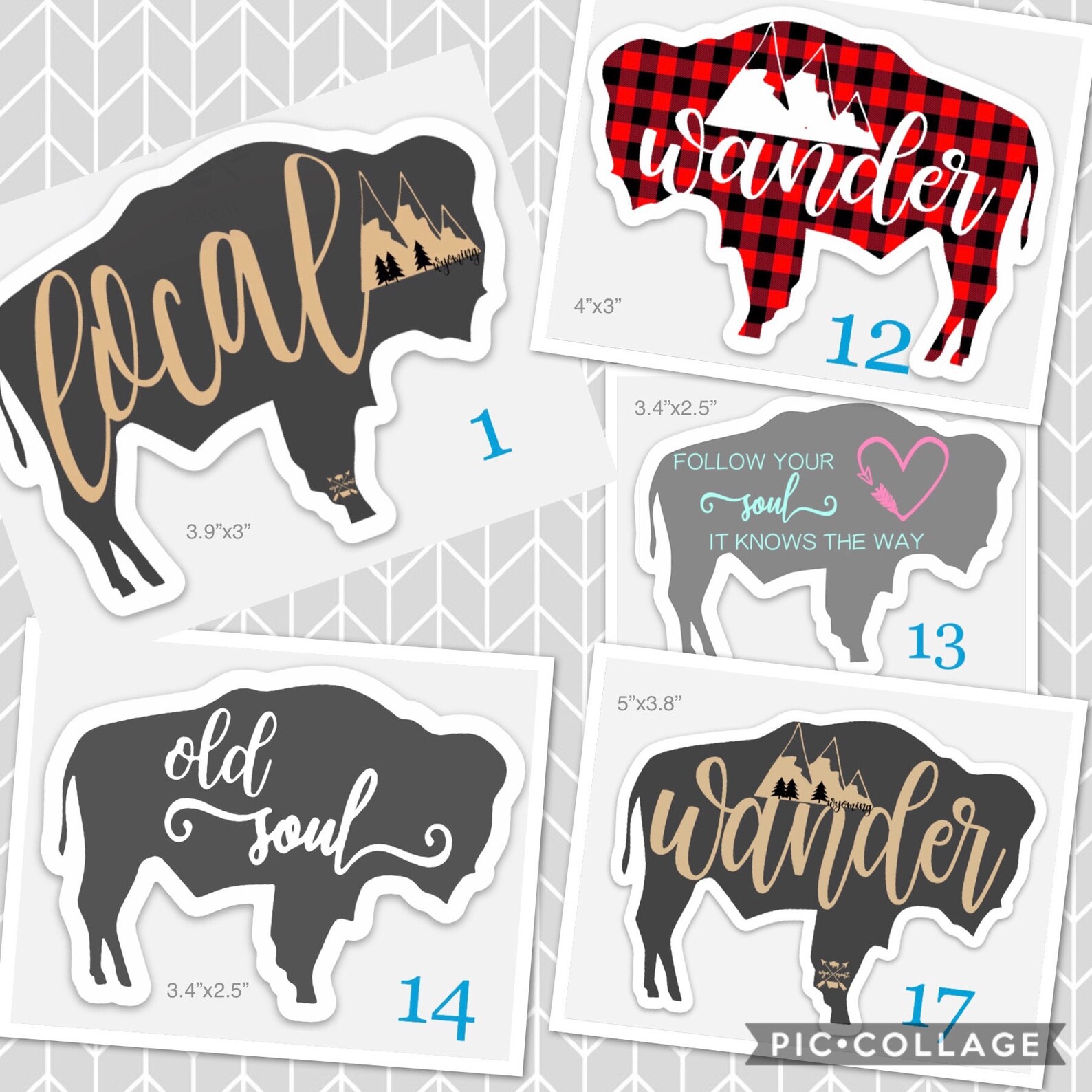 Montana & Wyoming Decal Stickers One of a Kind Unique State - Etsy