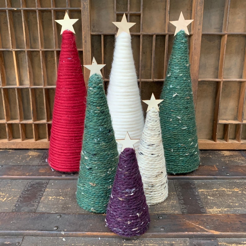 Christmas Yarn Cone Trees - Etsy