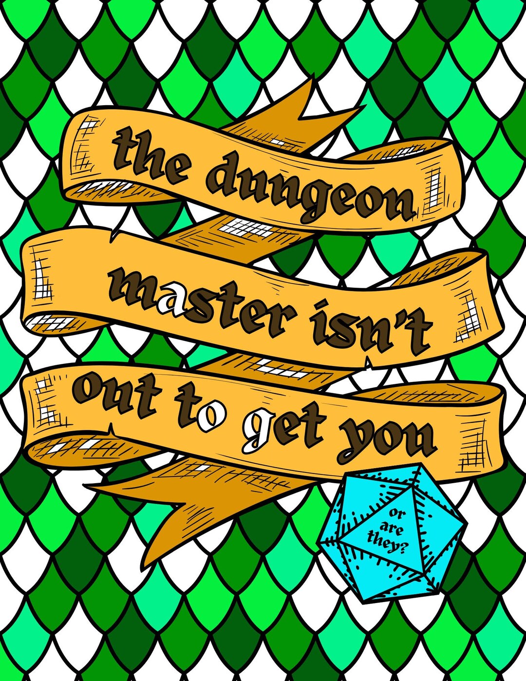 Printable DND Coloring Page: DM Out to Get You - Etsy