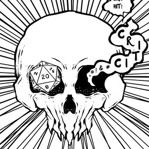 Printable DND Coloring Page: Critical Hit - Etsy