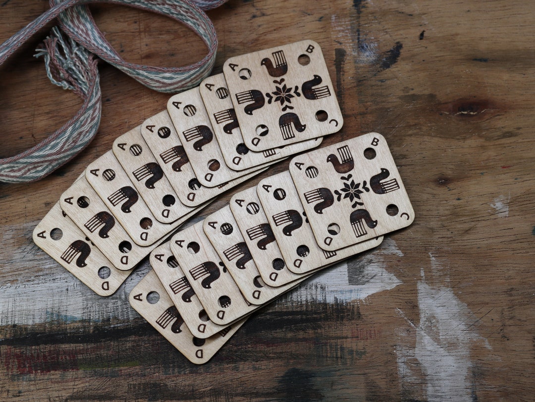 Laser Engraved Weaving Tablets: Baltic Birch Tablet Weaving Cards - Etsy