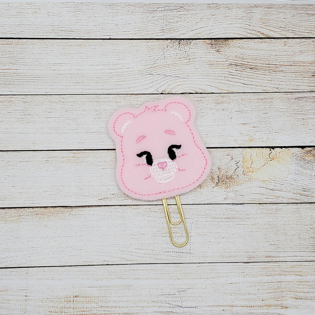 Pink Bear Head Planner Clip Paperclip - Etsy