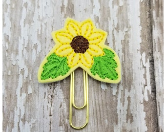 Sunflower Paper Clip-sunflower Planner Clip-planner Accessory Sunflower ...