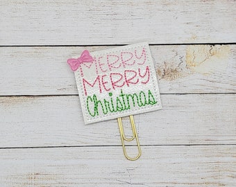 Snowman Feltie Paper Clip, Glitter Christmas Planner Clip, Snowman ...