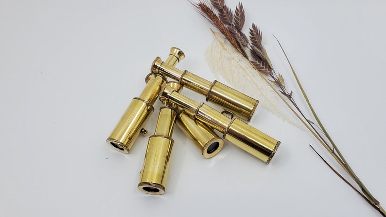 Miniature Brass Telescope: Steampunk Spyglass Pendant Charm - Etsy