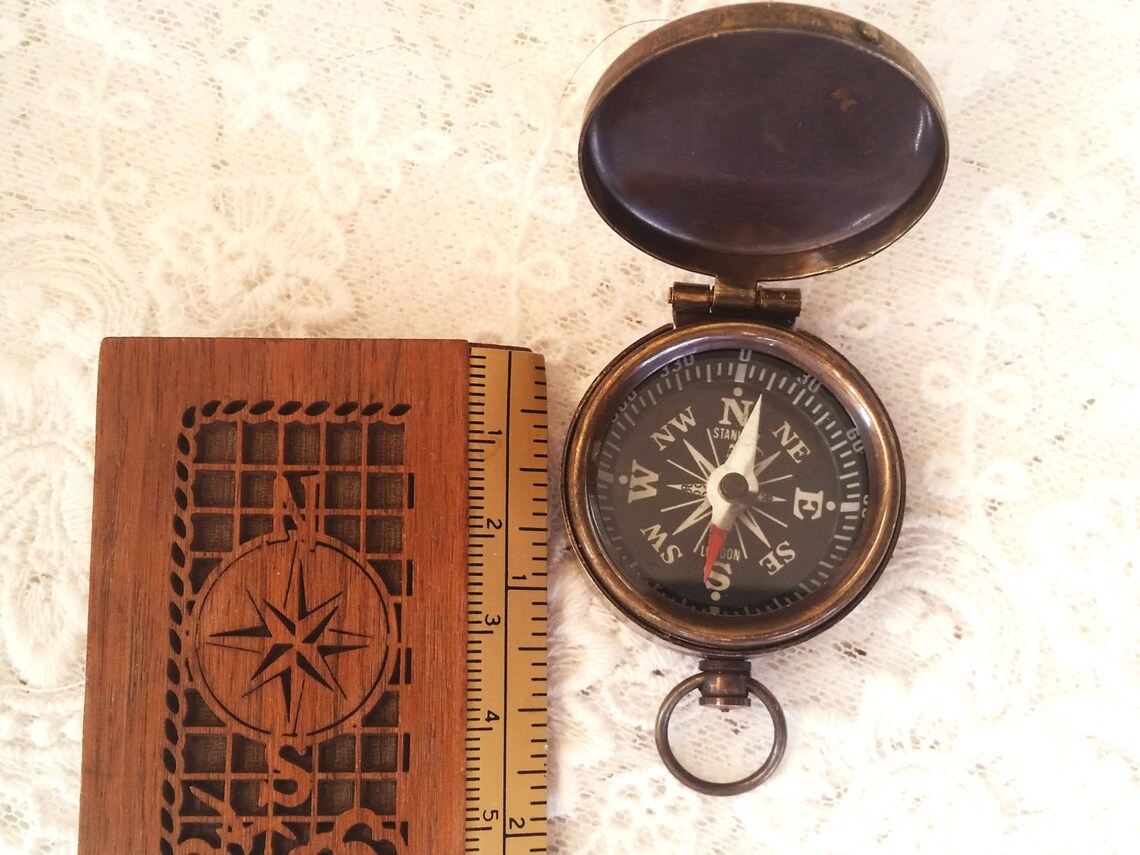 Miniature Brass Compass 36mm 1 3/8 Inch Working Compass | Etsy