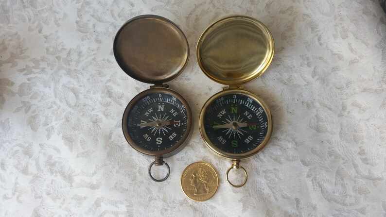 Miniature Brass Compasses Nautical Tiny Working Compasses | Etsy