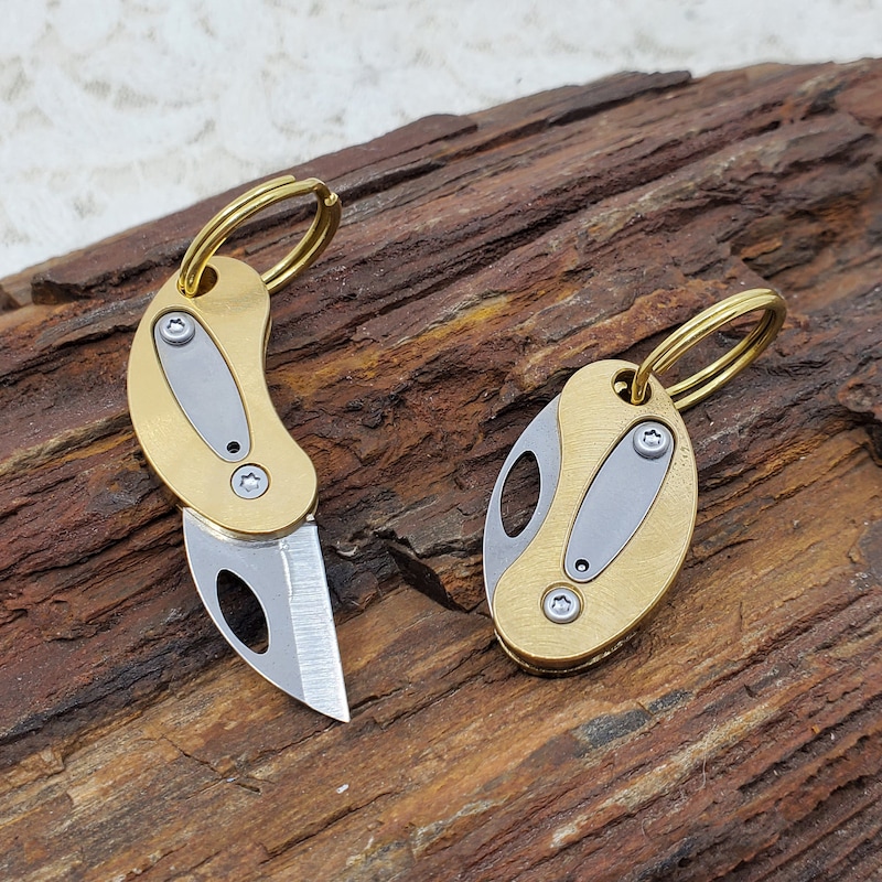 Brass Key Chain Knife - Etsy