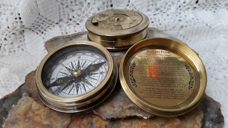 Brass 100 Year Calendar Compass: Vintage Nautical Gift (58mm) - Etsy
