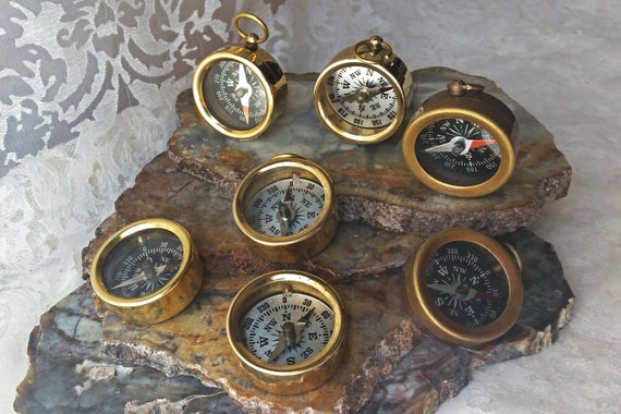 Miniature Brass Compass READ DESCRIPTION 30mm 1 Inch Light - Etsy